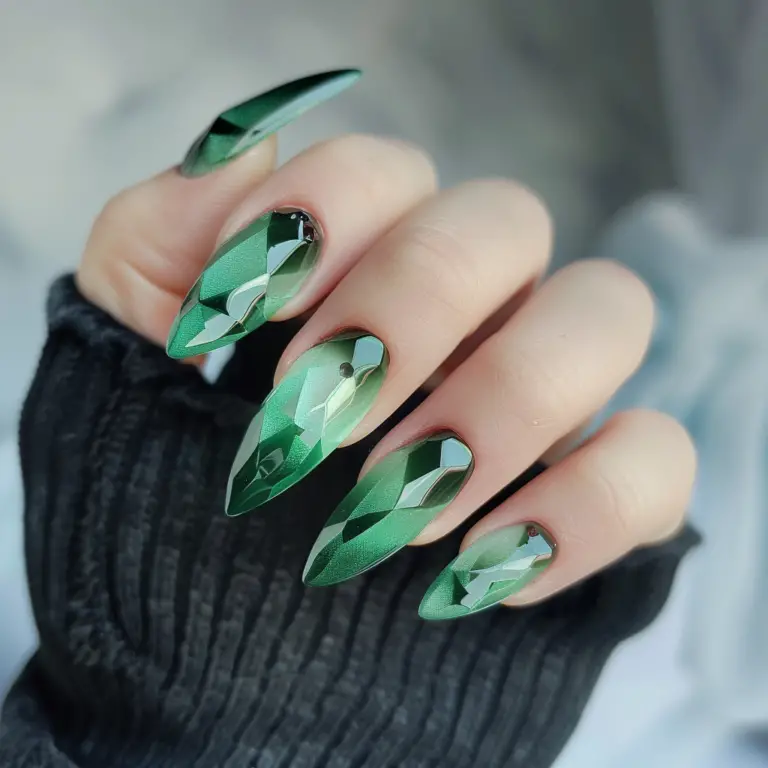 13 Jade Green Acrylic Nail Designs You’ll Adore! – NeedleStar