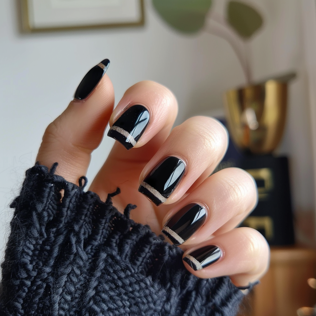 Elevate Your Look: 13 Bold Black French Tip Nail Ideas – NeedleStar
