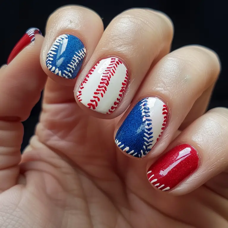 Score a Home Run with 13+ Awesome Baseball Nail Ideas! 💅⚾️ – NeedleStar