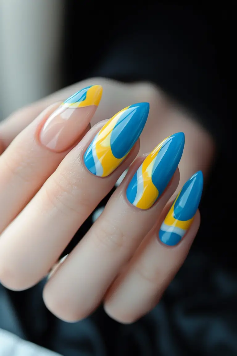 Freshen Up Your Style With 13+ Blue And Yellow Nails – NeedleStar