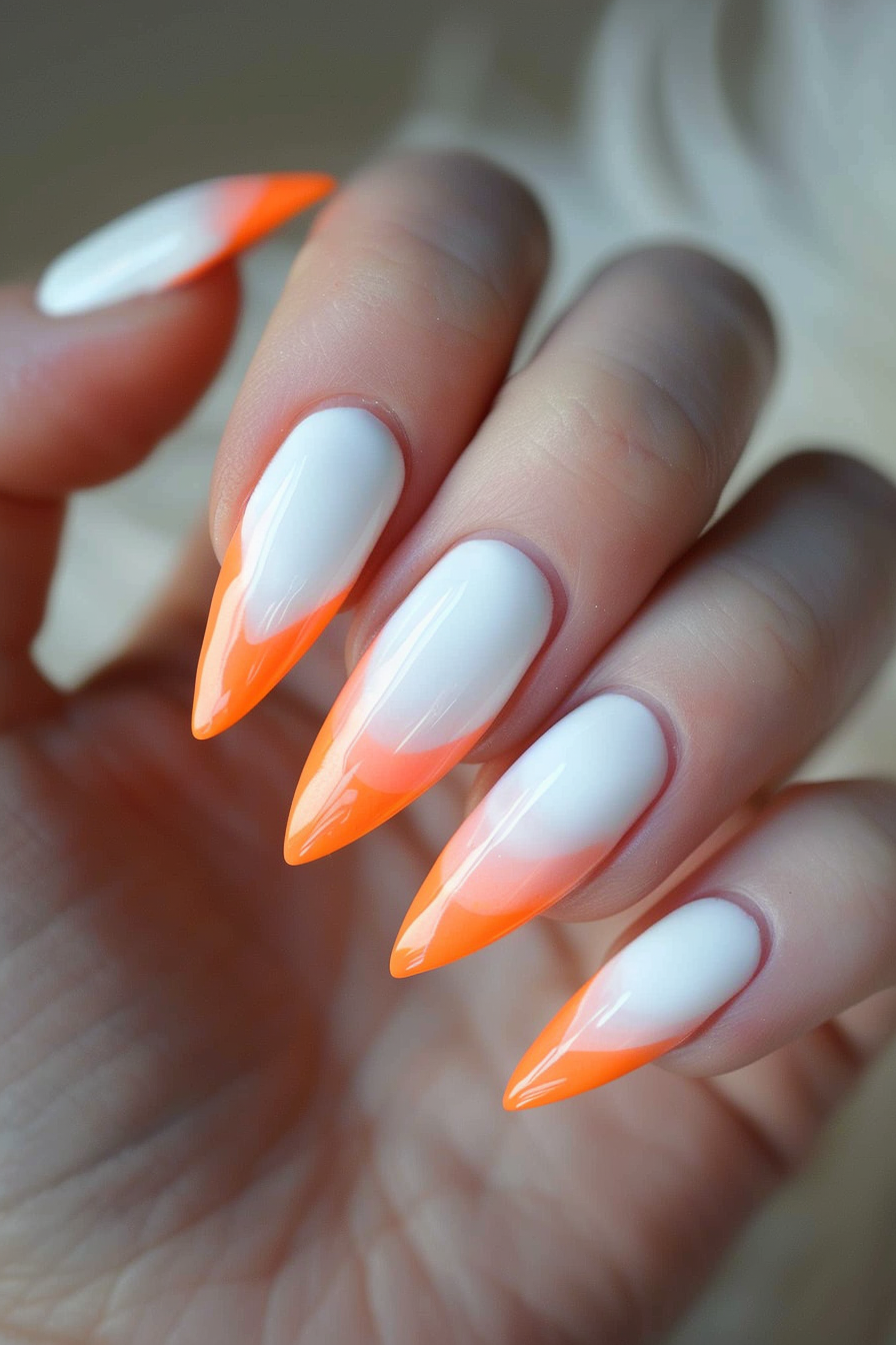 13 Must-See Orange Almond Nail Designs – NeedleStar