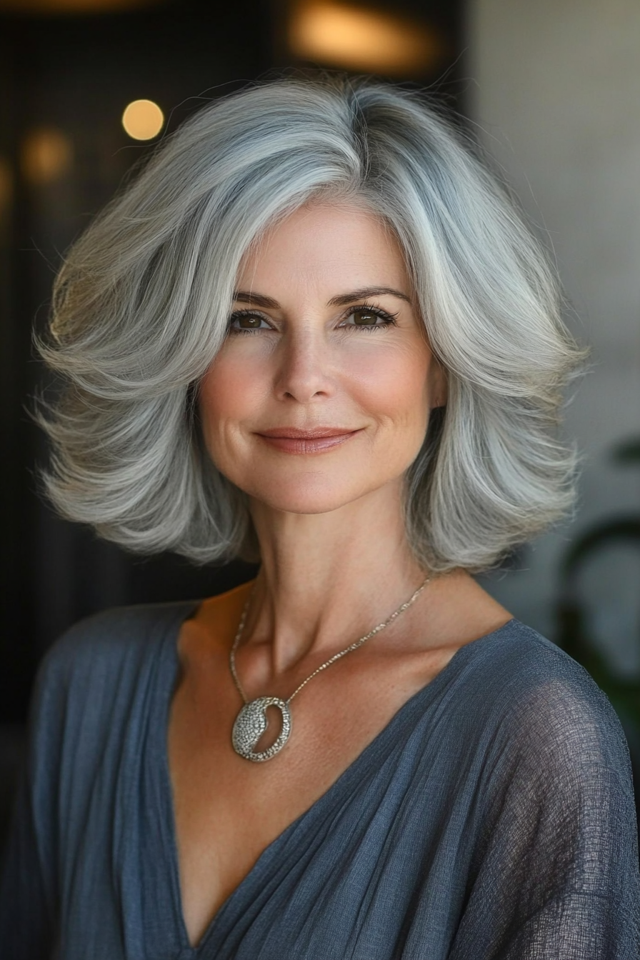 13 Trendsetting Medium Layered Haircuts For Women Over 50 – NeedleStar