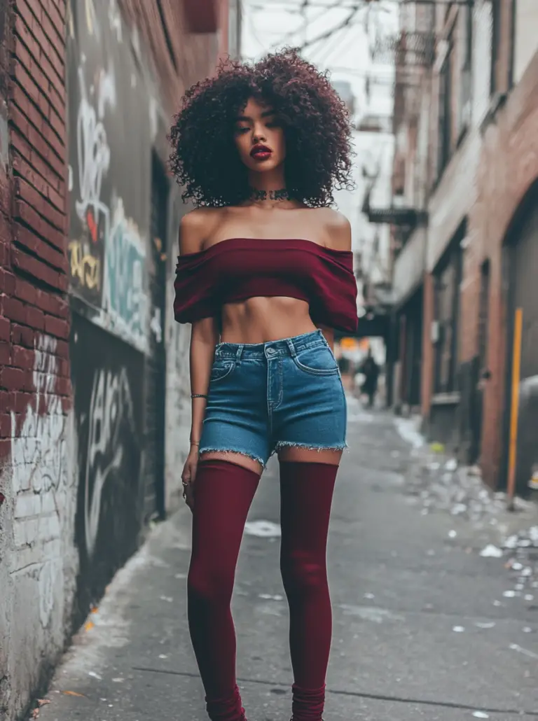 Mastering The Art Of Burgundy Tights Outfits :13 Looks – NeedleStar