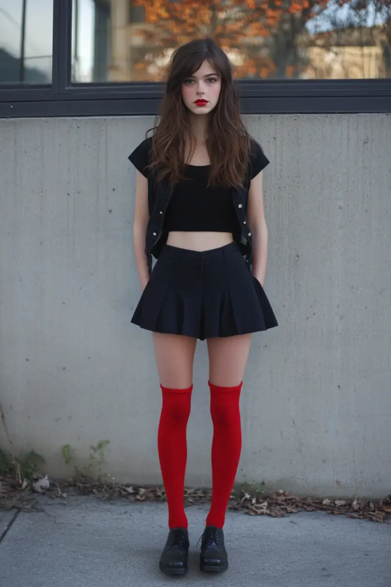 13 Ways of How To Rock Red Tights For Eye-Catching Style – NeedleStar