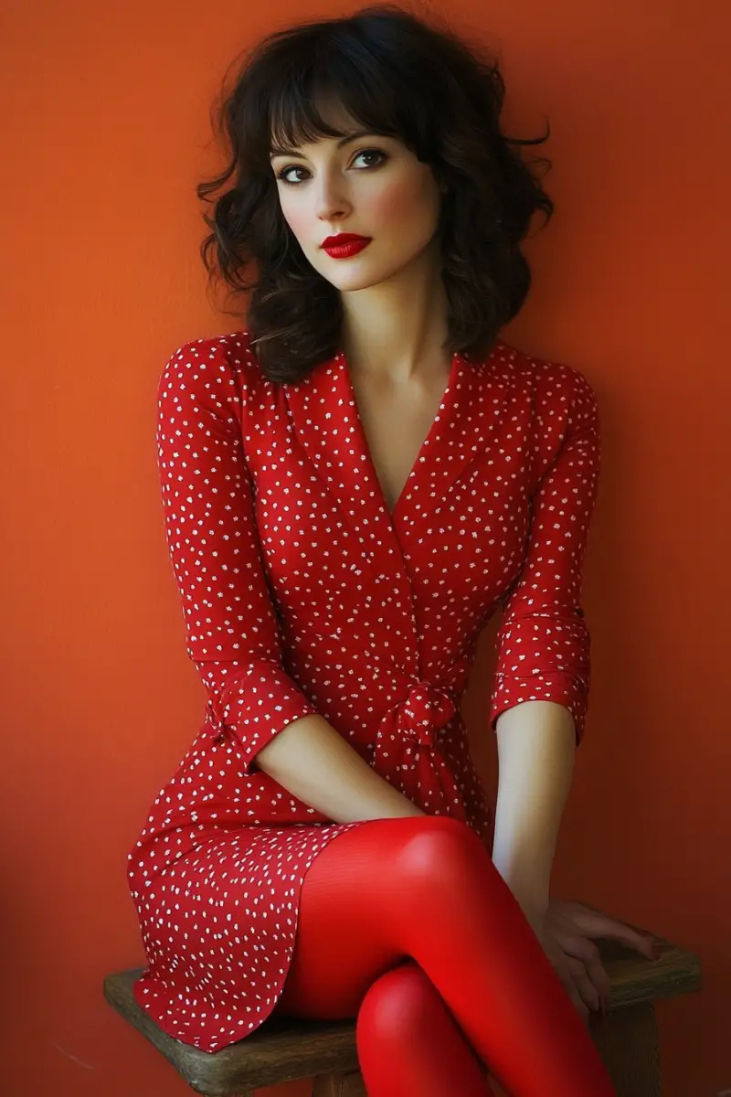 13 Ways of How To Rock Red Tights For Eye-Catching Style – NeedleStar