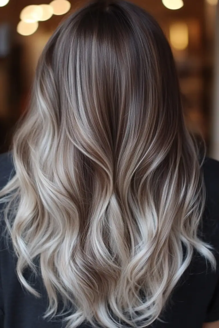 13 Chic Brown Hair with Silver Highlights Ideas: Fresh Hairstyles You ...